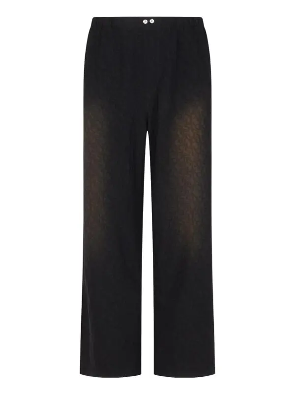 Acne Studios Monogram Wide-leg Pants - Black