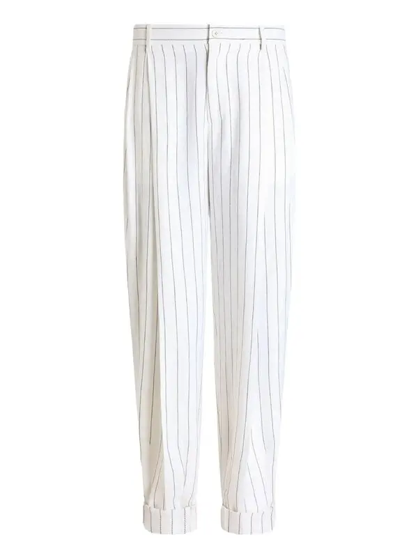 Dolce & Gabbana Tailored Pinstriped Trousers - White