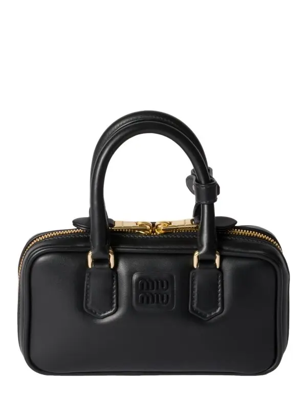 Miu Miu Arcadie Leather Mini Bag - Black