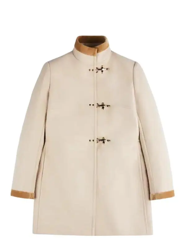 FAY Wool Blend Coat - White