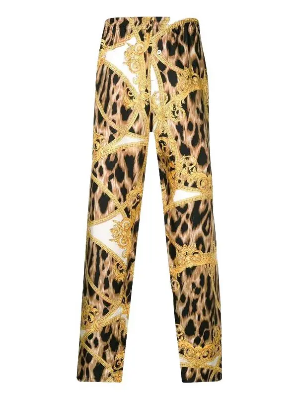 Versace Printed Casual Pants - Nude