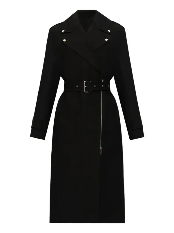 TOTEME Long Belted Trench Coat - Black