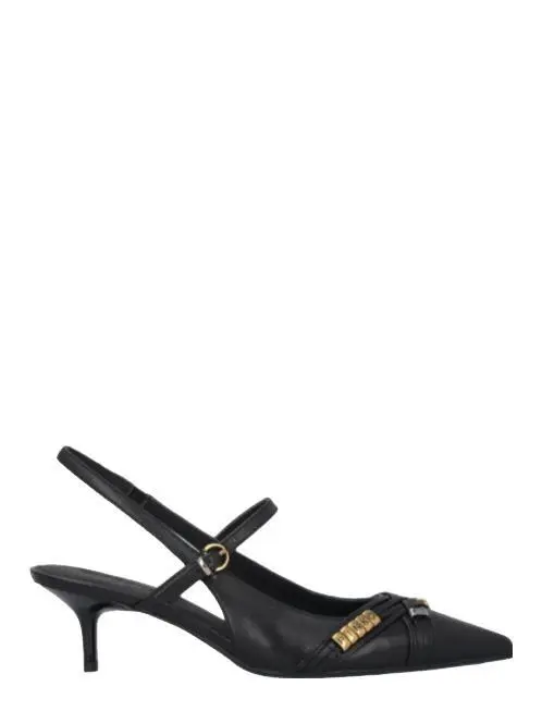 Pinko Pointed Toe Slingback Pumps With Adjustable Fit - Black