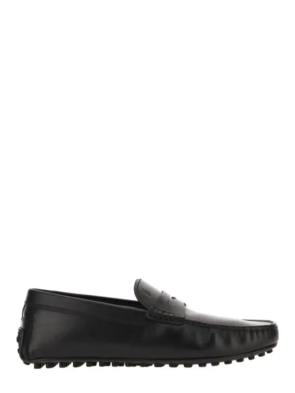 TOD'S City Gommino Driving Loafers With Penny Strap - Black