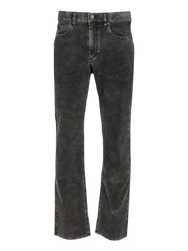 Isabel Marant Étoile Corduroy Logo Patch Trousers - Black