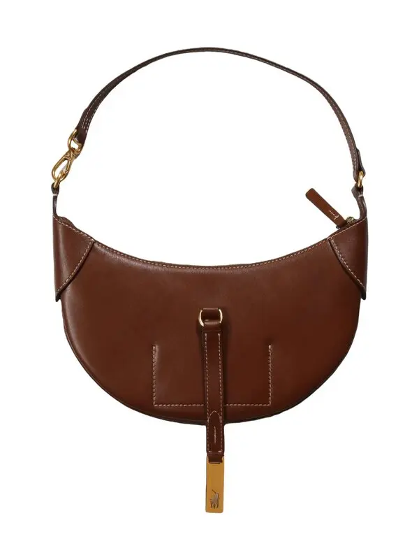 Polo Ralph Lauren Logo Plaque Zipped Mini Shoulder Bag - Brown