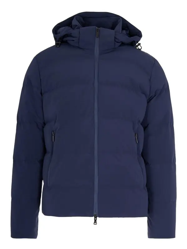 PAUL  SHARK Paul & Shark Long-sleeved Down Jacket With Hood And Zip Closure - Blue