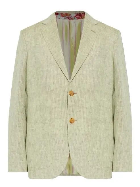 Etro Single-breasted Herringbone Patterned Blazer - Nude