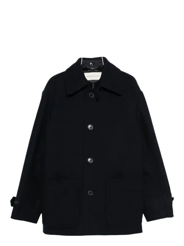 Dries Van Noten Long-sleeved Coat With Lapel Collar - Black