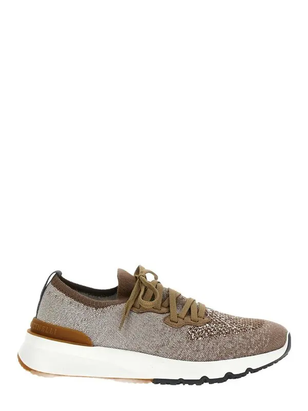 Brunello Cucinelli Low-top Lace-up Sneakers - Beige