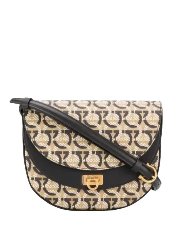 FERRAGAMO Gancini Crossbody Bag - Nude