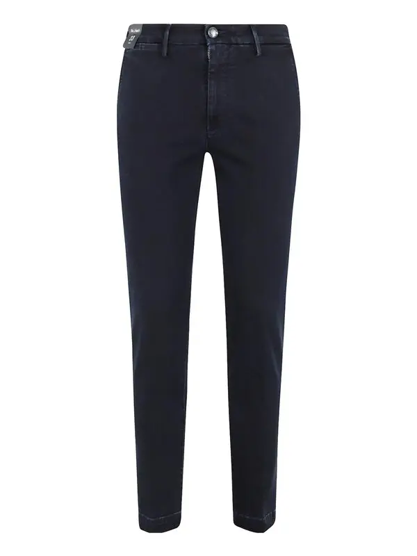 RE-HASH Button-fastening Tapered Jeans - Black