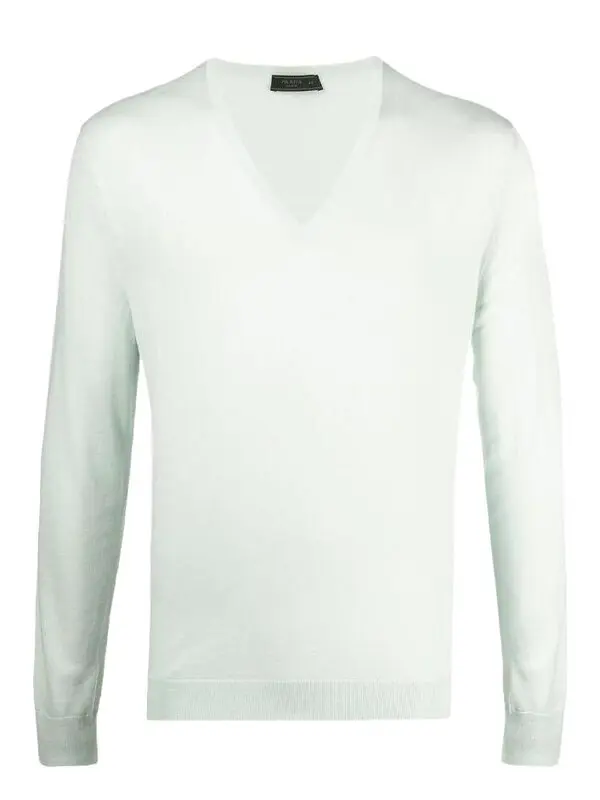 Prada Knitted Long-sleeve Jumper - Green