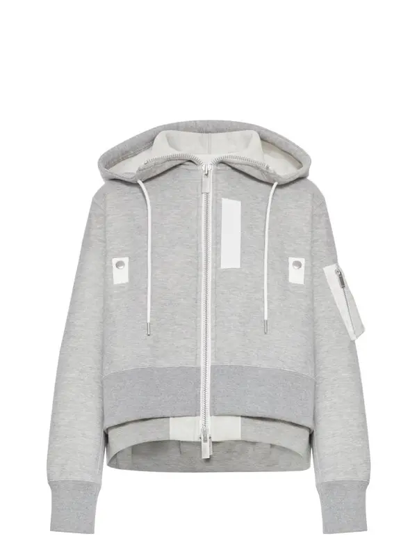 Sacai Twill Hoodie - Gray