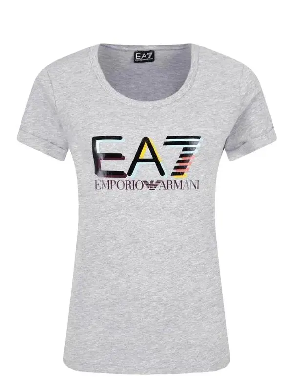 EA7 Logo Printed T-shirt - White