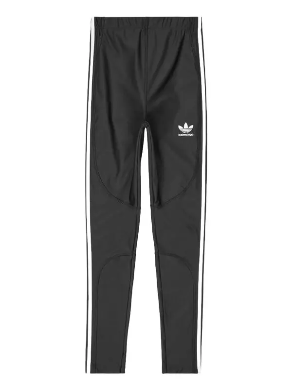 Balenciaga X Adidas Logo Printed Leggings - Black