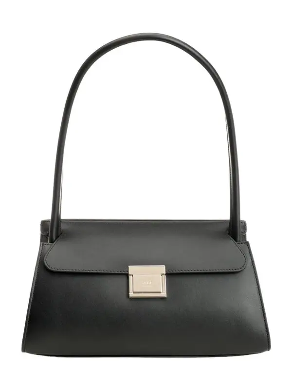 Ami Small Mimi Bag With Engraved Logo Clasp - Black