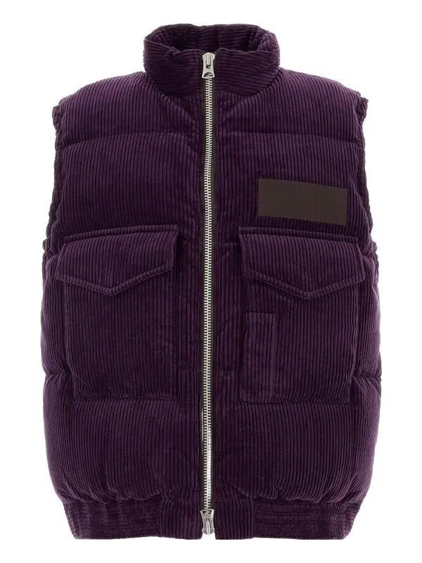 Sacai Corduroy Padded Vest - Black