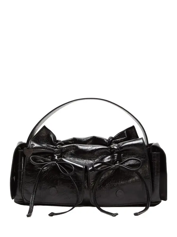 Acne Studios Top Handle Bag With Knot Detail - Black