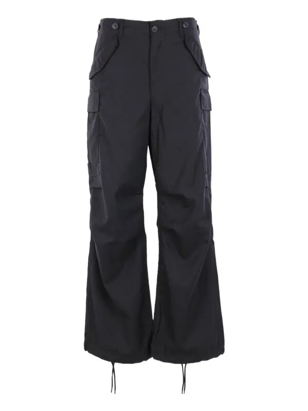 Junya Watanabe Belt Loop Casual Pants With Drawstring Cuffs - Black