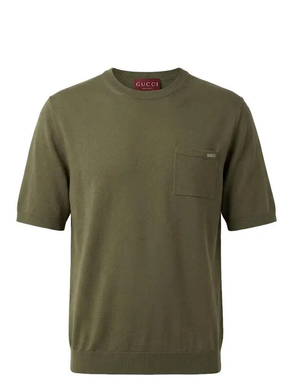 Gucci Fine Wool Knit Top - Forest Green