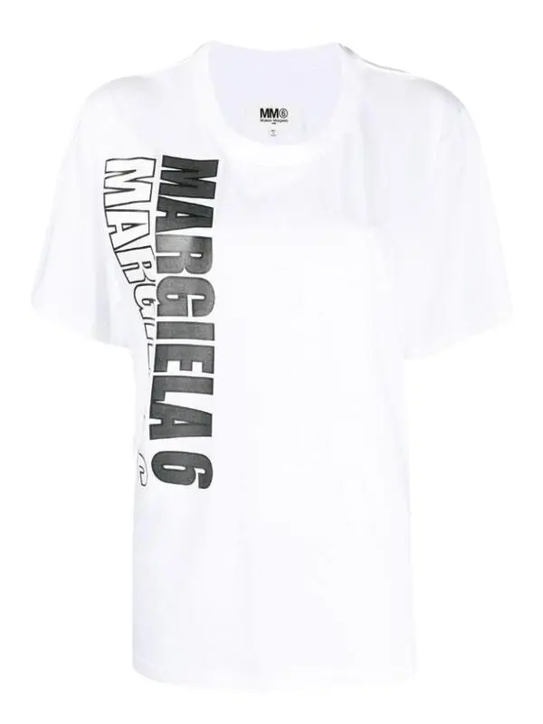 MAISON MARGIELA Printed Cotton T-shirt - White
