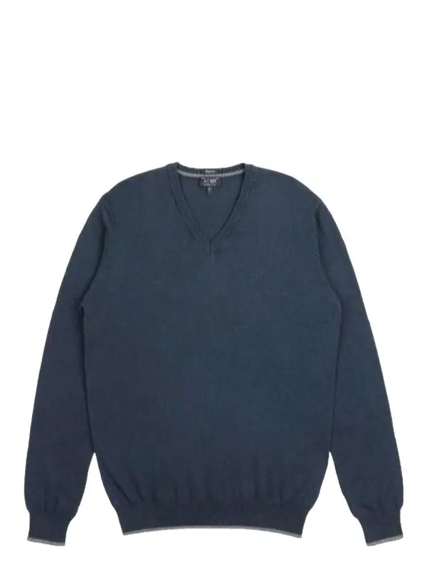 Emporio Armani V-neck Pullover With Long Sleeves - Black
