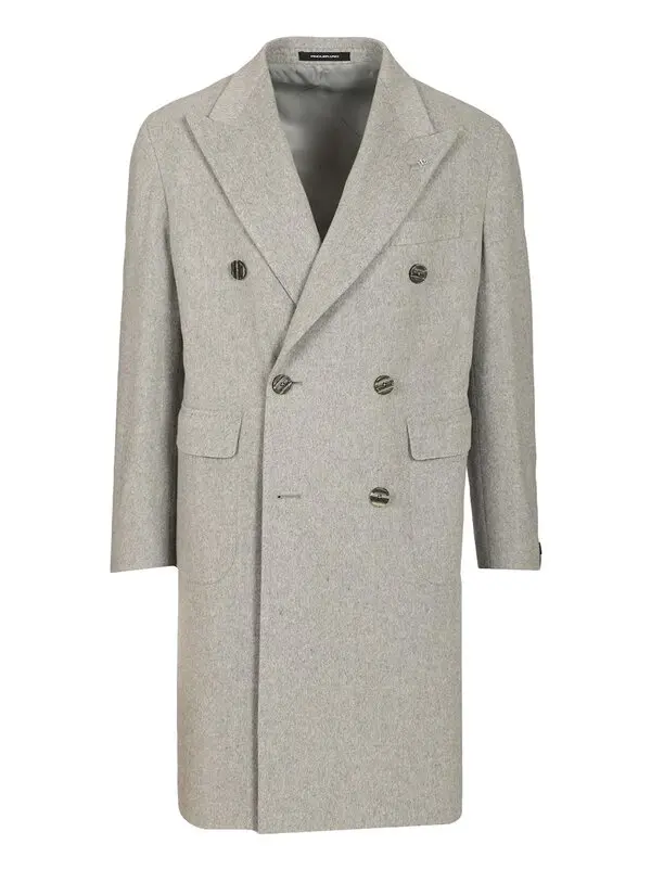 Tagliatore Double-breasted Patch-pocket Coat - Gray
