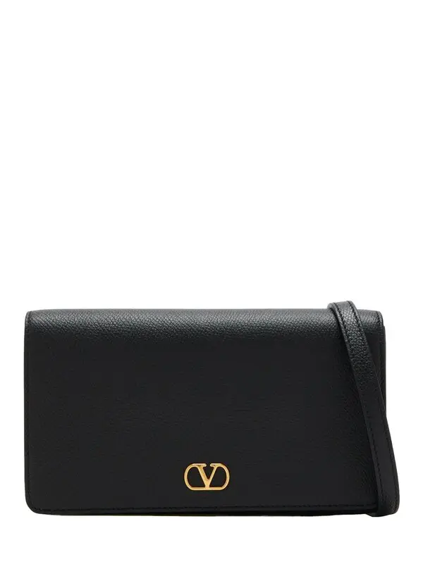 Valentino Garavani Vlogo Signature Foldover Top Tote Bag - Black