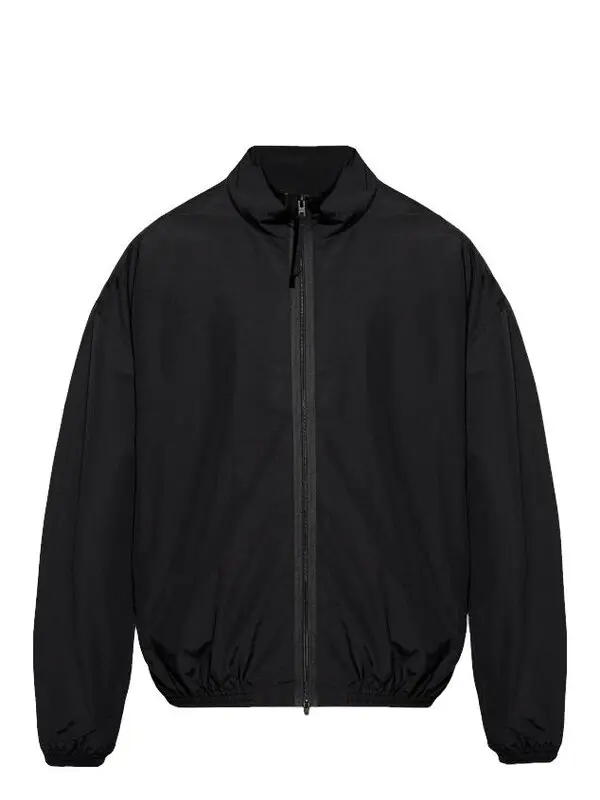 Acne Studios Logo Embroidered Zip-up Jacket - Black