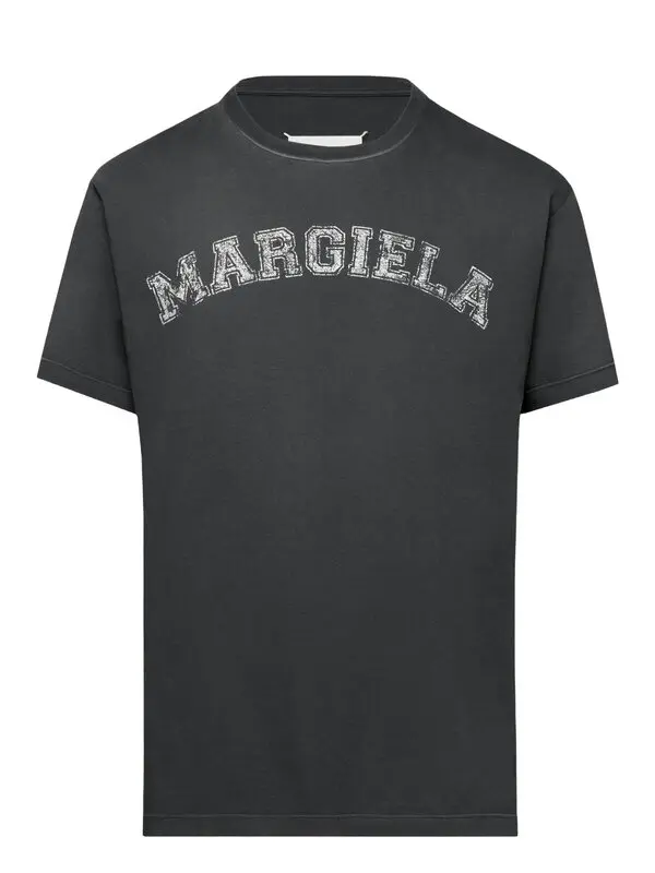 MAISON MARGIELA Logo Print Crewneck T-shirt - Black