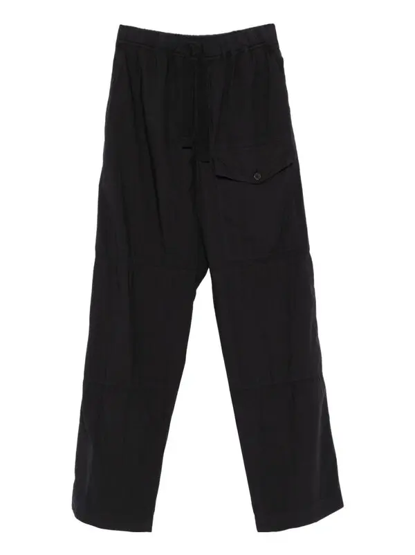 Dries Van Noten Drawstring Straight-leg Trousers - Black