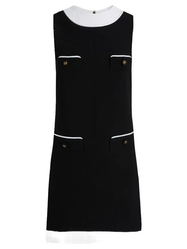 Moschino Sleeveless Pocket Detailed Mini Dress - Black