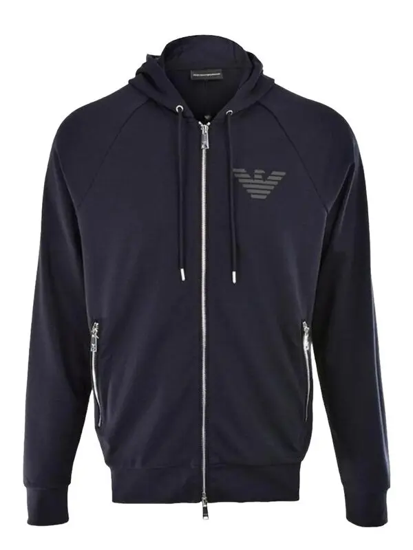 Emporio Armani Hooded Zip Jacket - Black