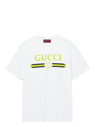 Gucci Logo Printed Jersey T-shirt - White