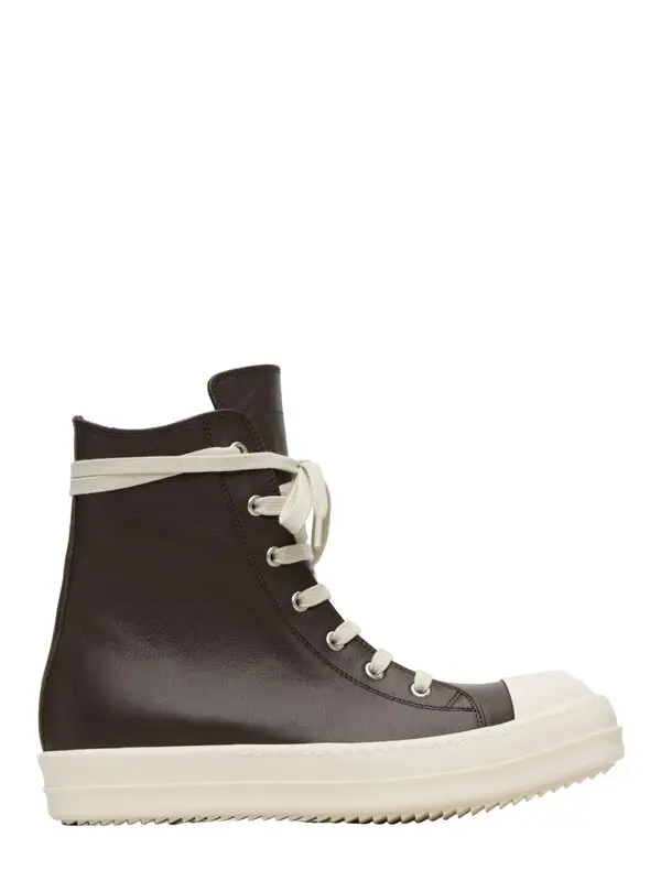 Rick Owens Temple High-top Sneakers - Macassar Black/milk White/milk White