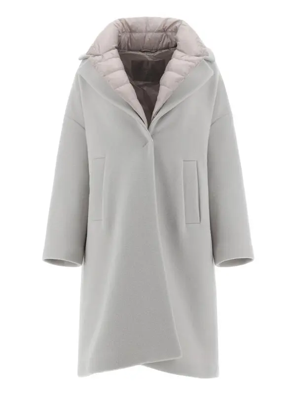 Herno Layered Long-sleeved Quilted Coat - Gray