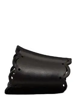 Red Valentino Embossed Logo Flat Sandals - Black