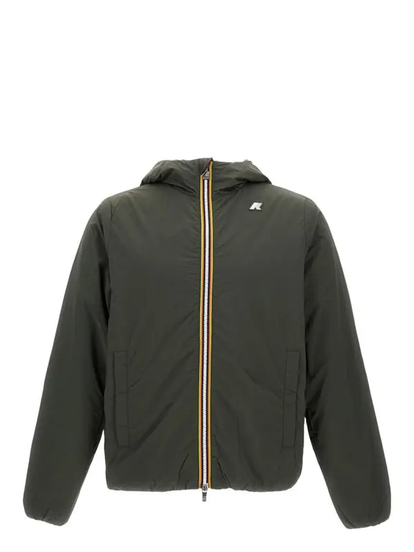 K-WAY Cropped Zip-up Hooded Jacket - Black