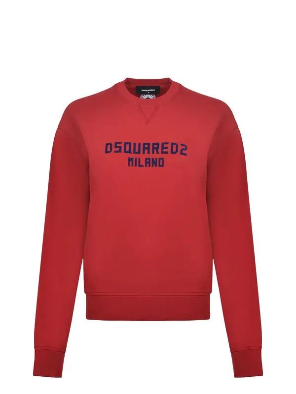 Dsquared2 Logo Printed Crewneck Sweatshirt - Red