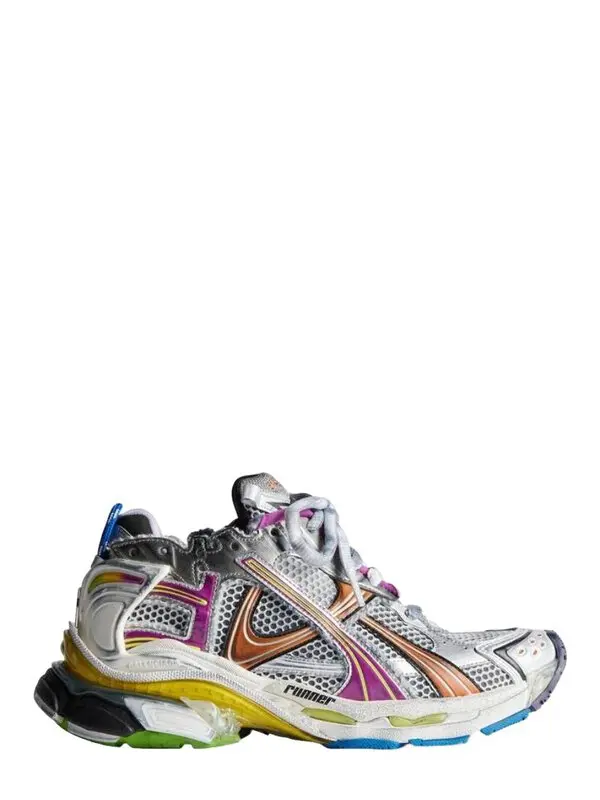 Balenciaga Mesh Panelled Runner Sneakers - Multicolor