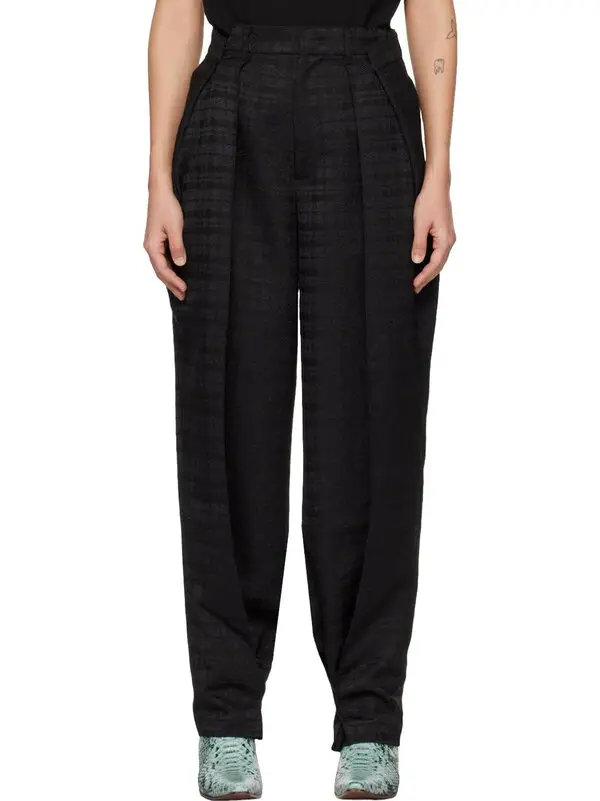 ADER ERROR Belt Loop Zipper Casual Pants - Black