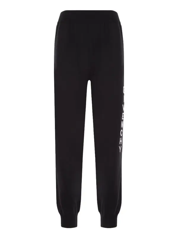 Givenchy Logo Intarsia-knit Jogging Pants - Black