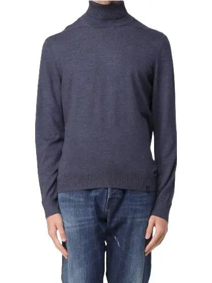 FAY High Neck Wool Knitwear - Black