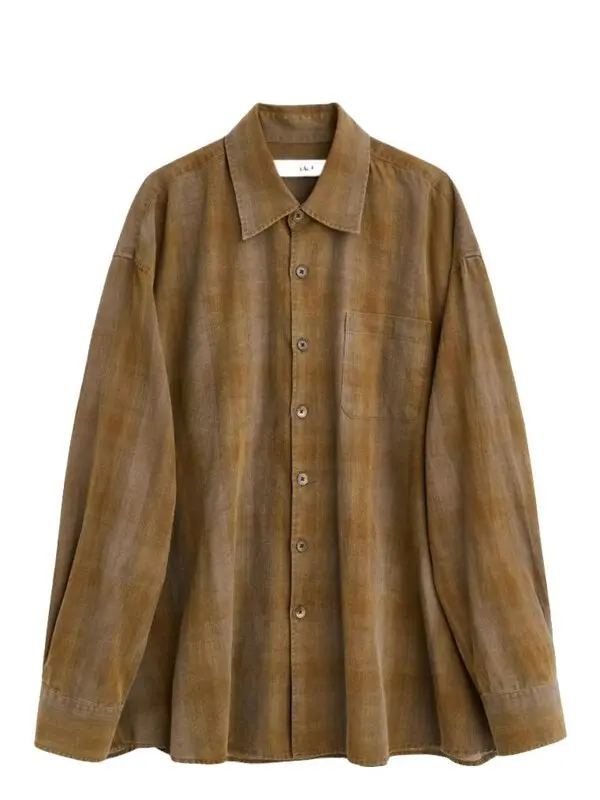 Our Legacy Borrowed Oversized Check Shirt - Brown
