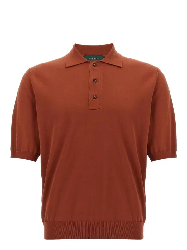 ZANONE Classic Polo Shirt - Brown