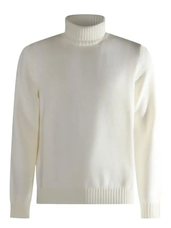 ZANONE Ribbed Turtleneck Knitwear - White