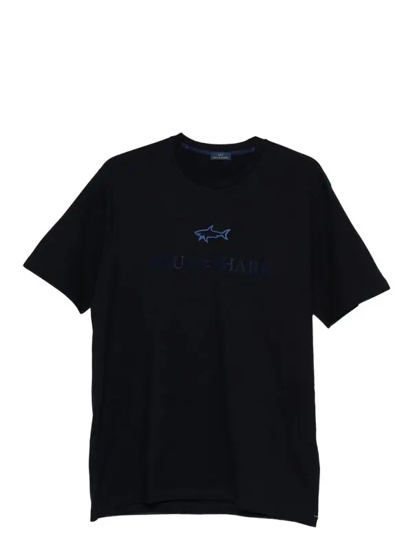 PAUL  SHARK Paul Shark Logo Print T-shirt - Black