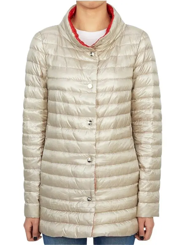 Herno Reversible Quilted High Neck Jacket - Nude