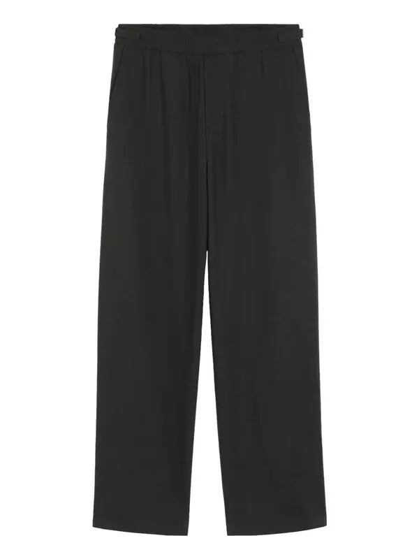 AMI Paris Elasticated Patch-pocket Wide-leg Trousers - No
